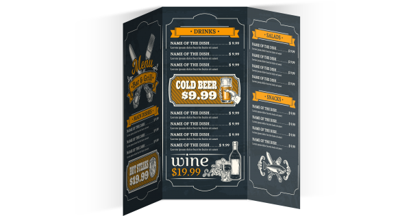 Menus - A3 Tri-Fold
