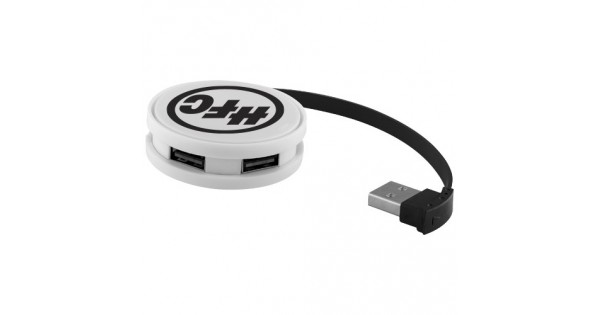 Round 4-port USB hub