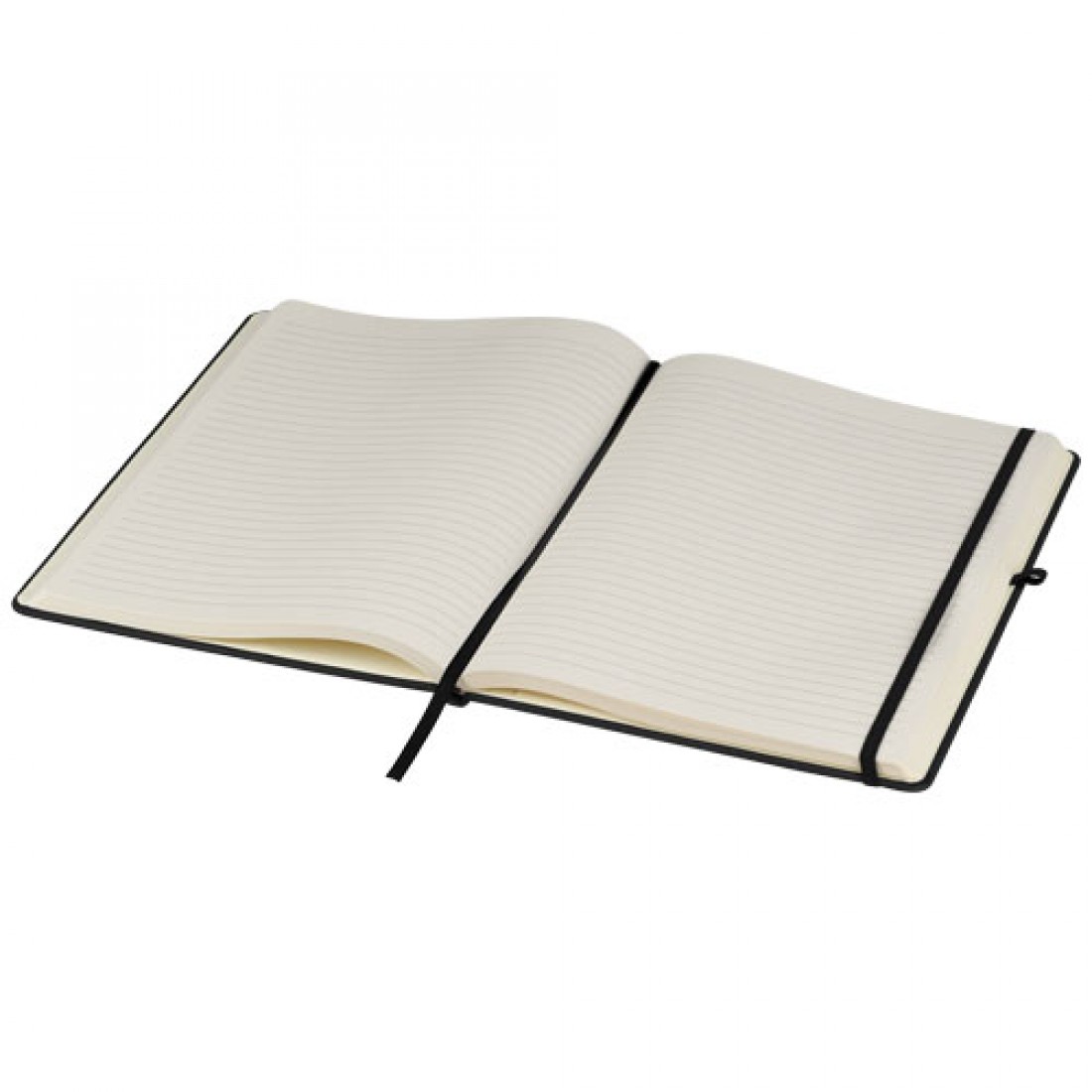 Noir large notebook with lined pages